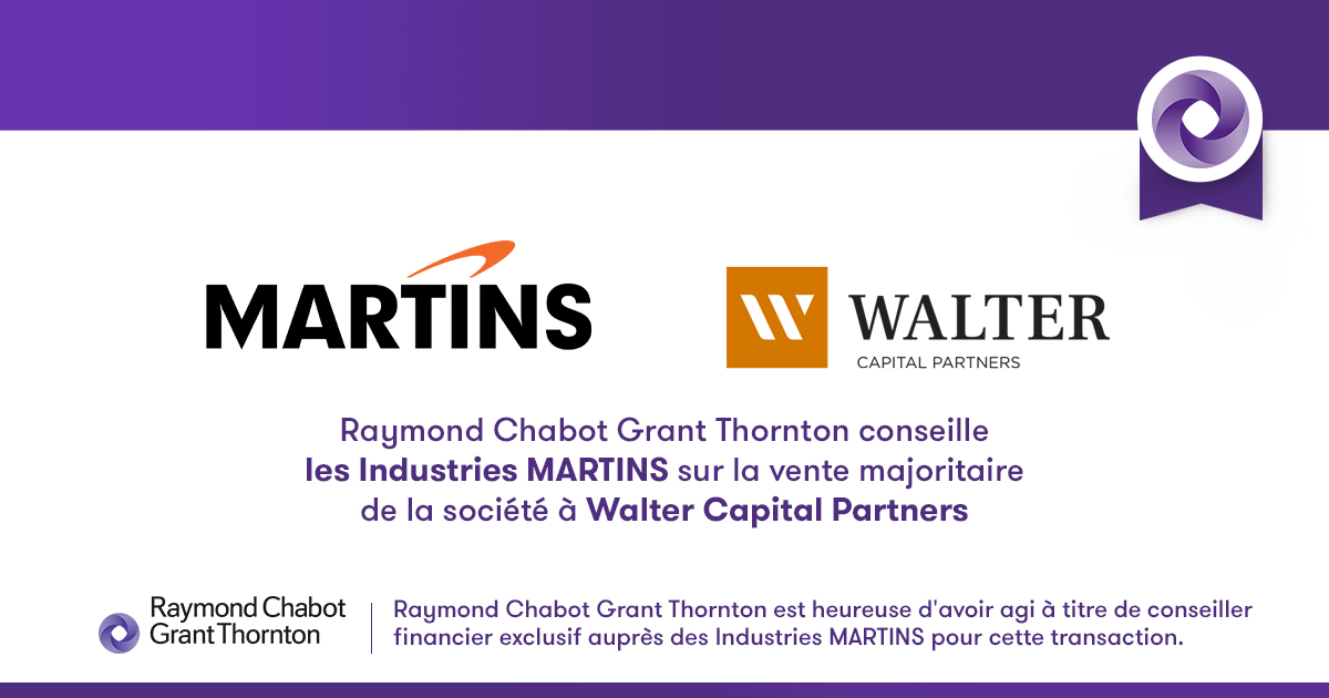 Walter Capital Partners fait l’acquisition d’Industries MARTINS